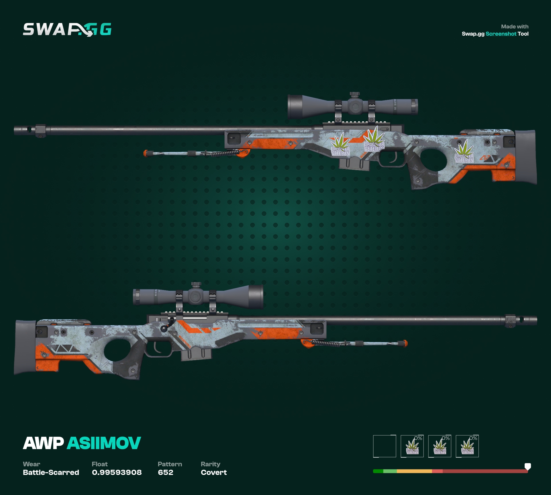 Selling 100% Black Scope Awp Asimov 0.9959 Float. - Topic - d2jsp